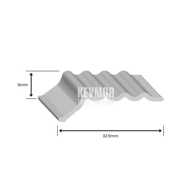 SFS400G Gold Ripple Bar 33mm wide | Kevmor Trade Supplies
