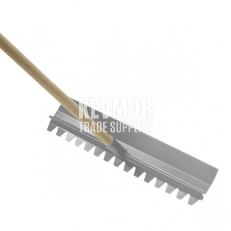 Kraft 24" x 4" Magnesium Concrete Rake with handle | Kevmor Trade Supplies